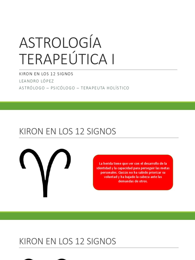 Astrología Kiron en Los 12 Signos | PDF | Autoestima | Aprendizaje