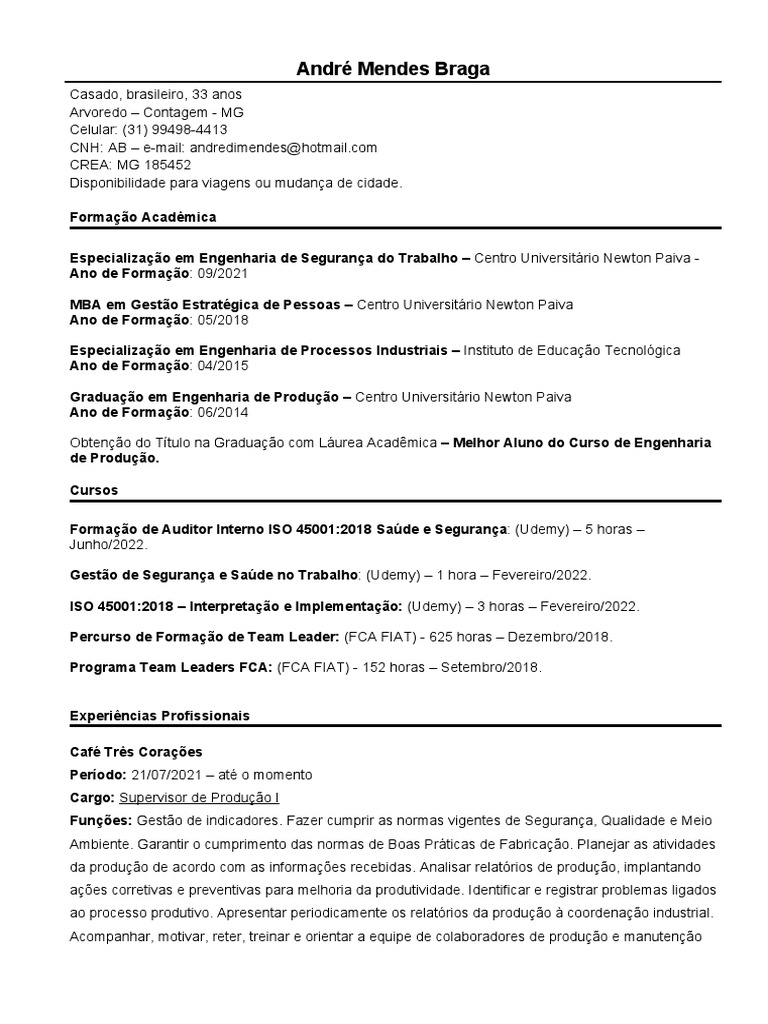 Curriculum | PDF | Gestão de recursos humanos | Business