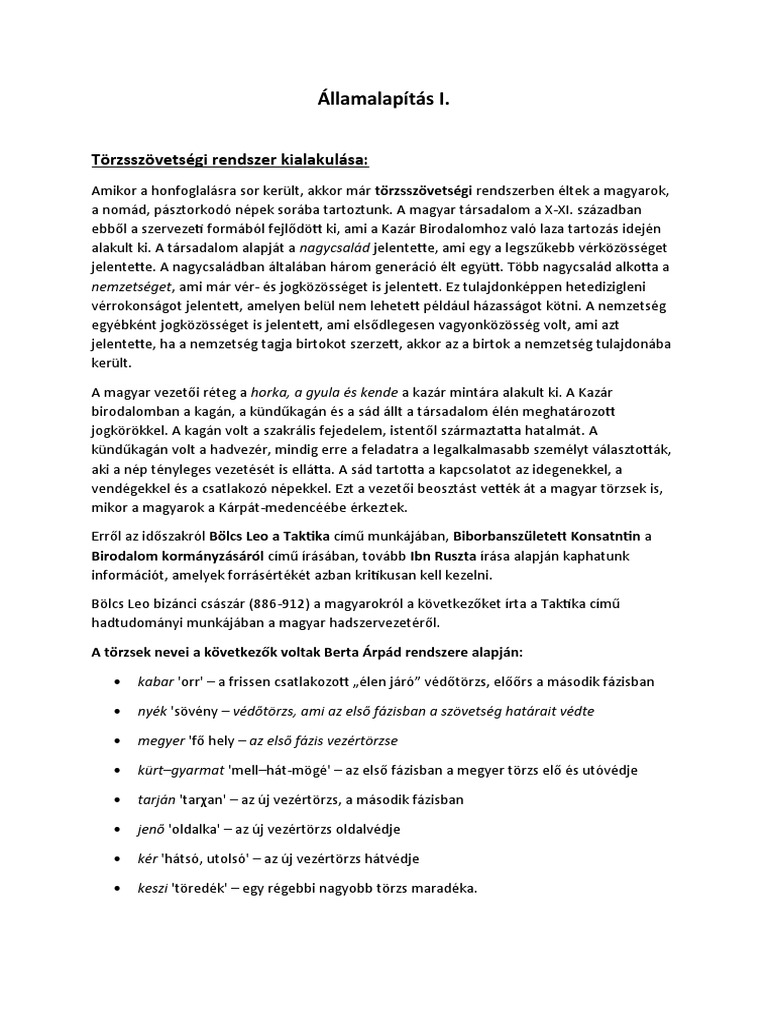 Államalapítás | PDF