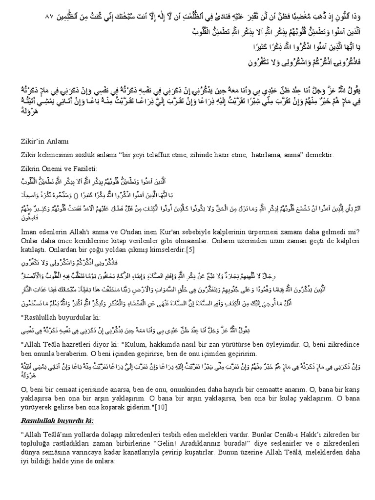 Allahi Zi̇kretmek Vaaz | PDF
