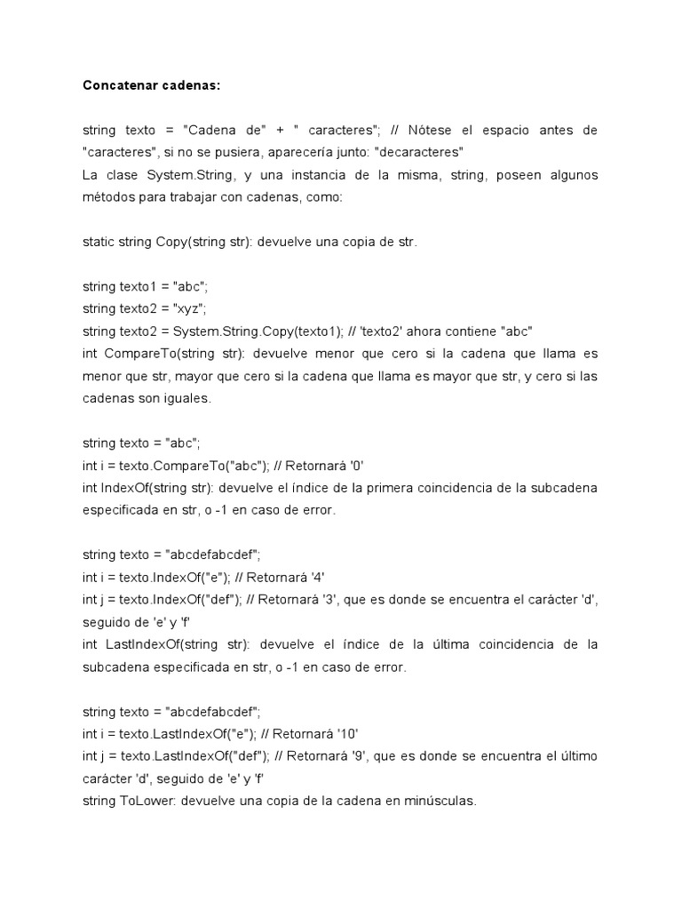 Concatenar Cadenas | PDF