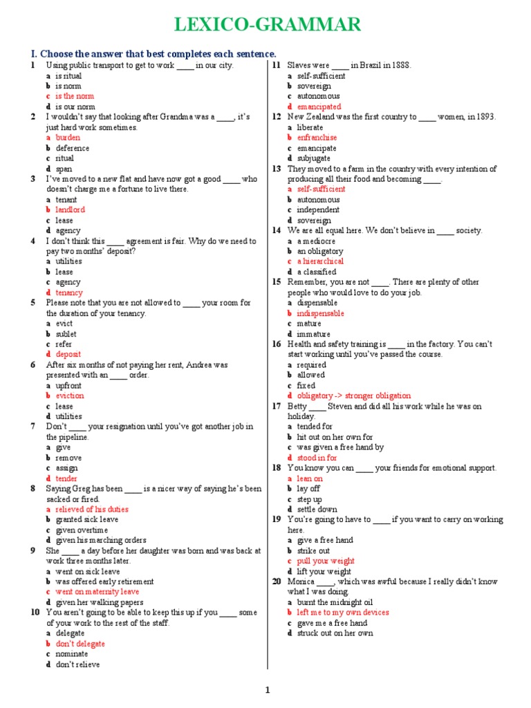 Lexico Grammar | PDF | Lease | Leasehold Estate