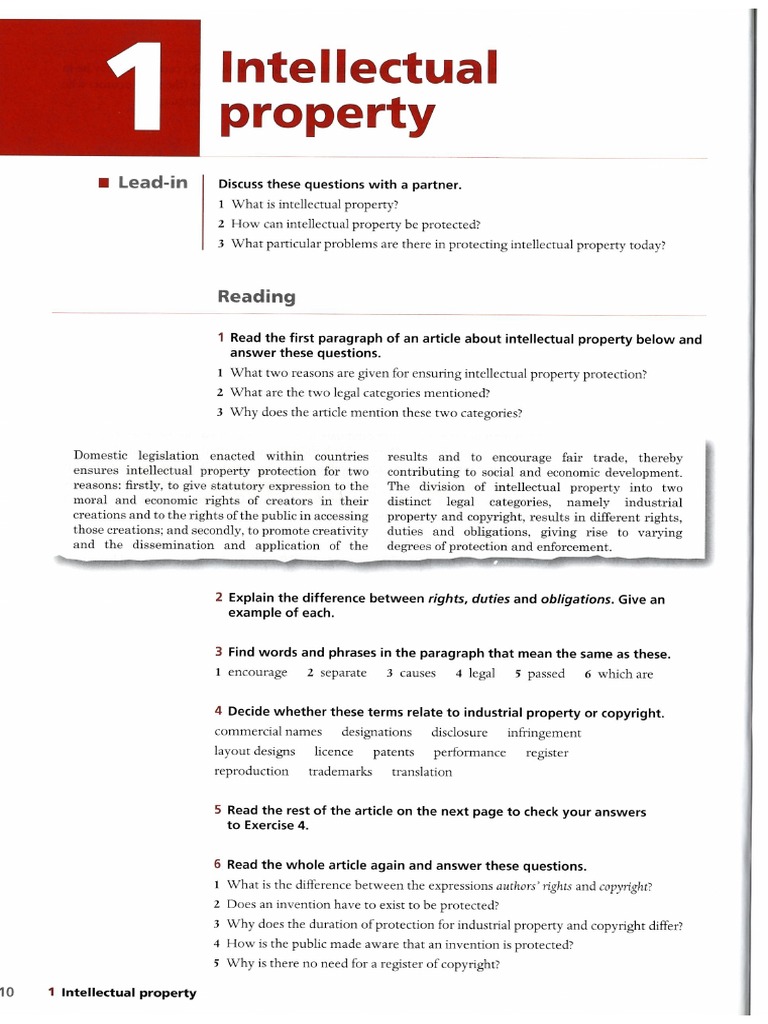 Unit 1 - IP Law | PDF