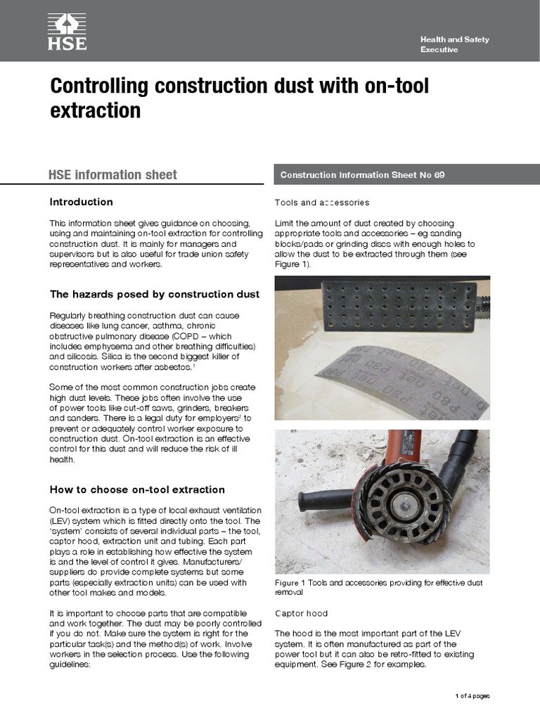 CIS69 - Controlling Construction Dust With On-Tool Extraction | PDF ...
