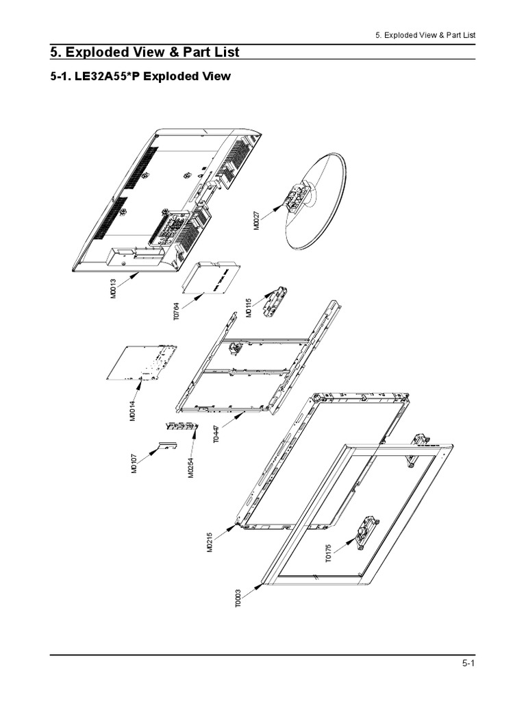05 Exploded View Part List Pdf Computer Standards Computer Hardware 