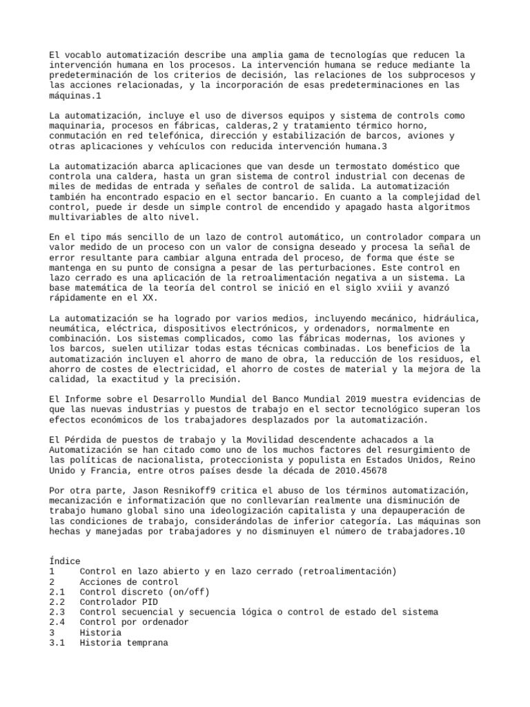 Monotizar | PDF | Automatización | Ingeniería de control