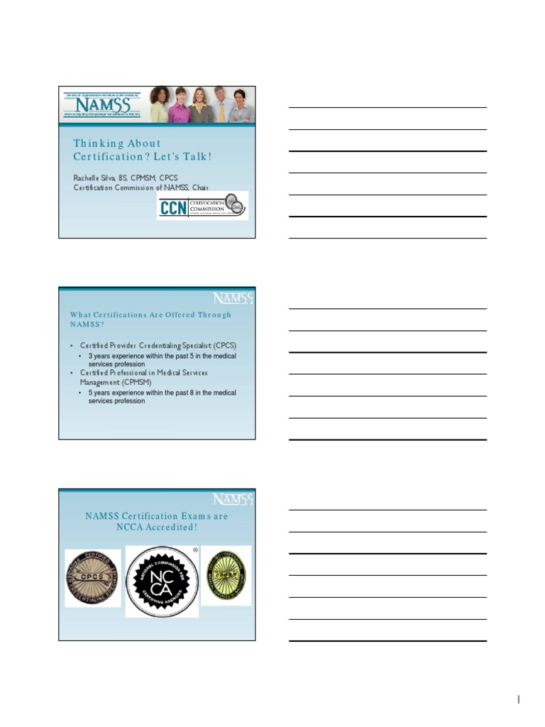 Namss Cert Webinar Slides Read Only PDF Certification