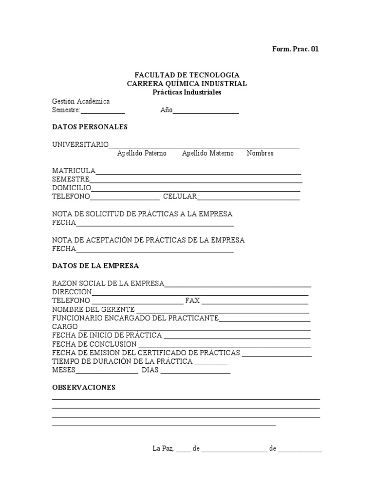 Formulario de Evaluación de Prácticas Industriales | PDF