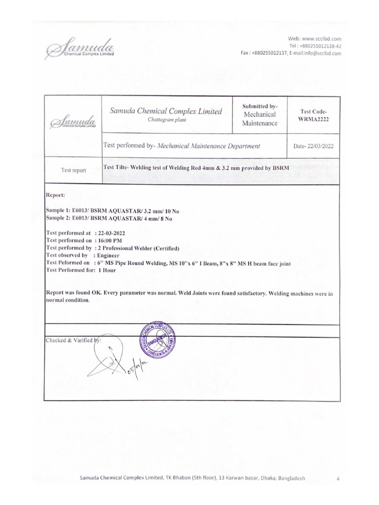 BSRM Welding Rod | PDF