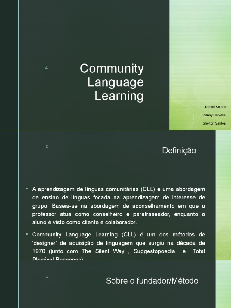 Community Language Learning | PDF | Aprendizado | Ciência cognitiva