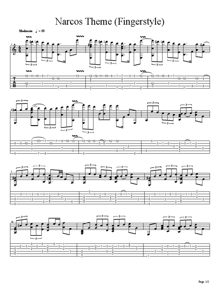 Narcos Theme (Fingerstyle) | PDF