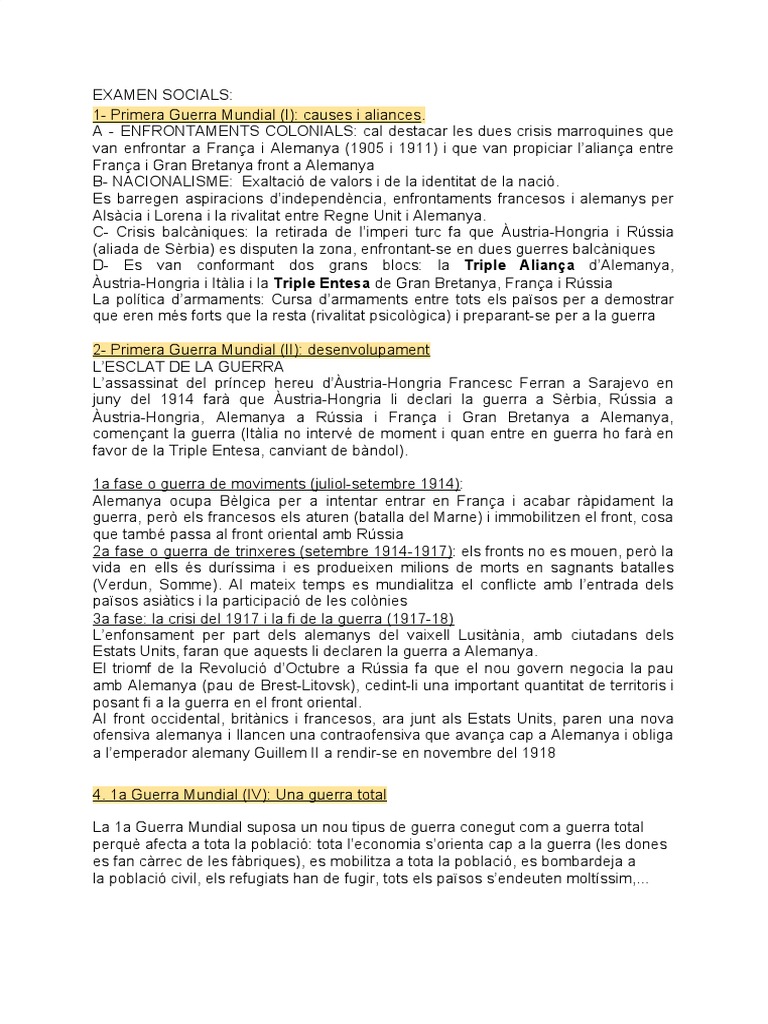 Examen Socials - 4 | PDF