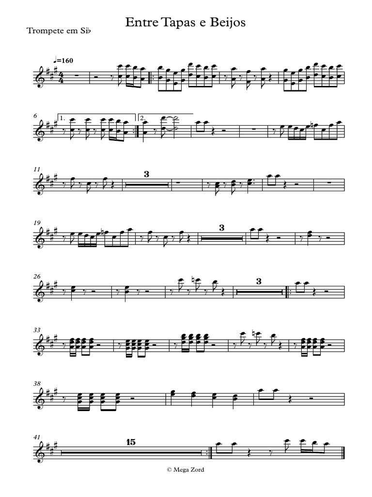 Entre Tapas e Beijos - Trompete em Sib | PDF