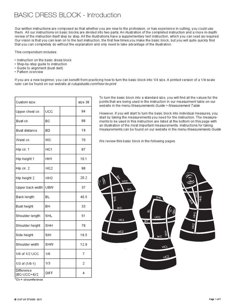 Basic Dress Block | PDF | Seam (Sewing)