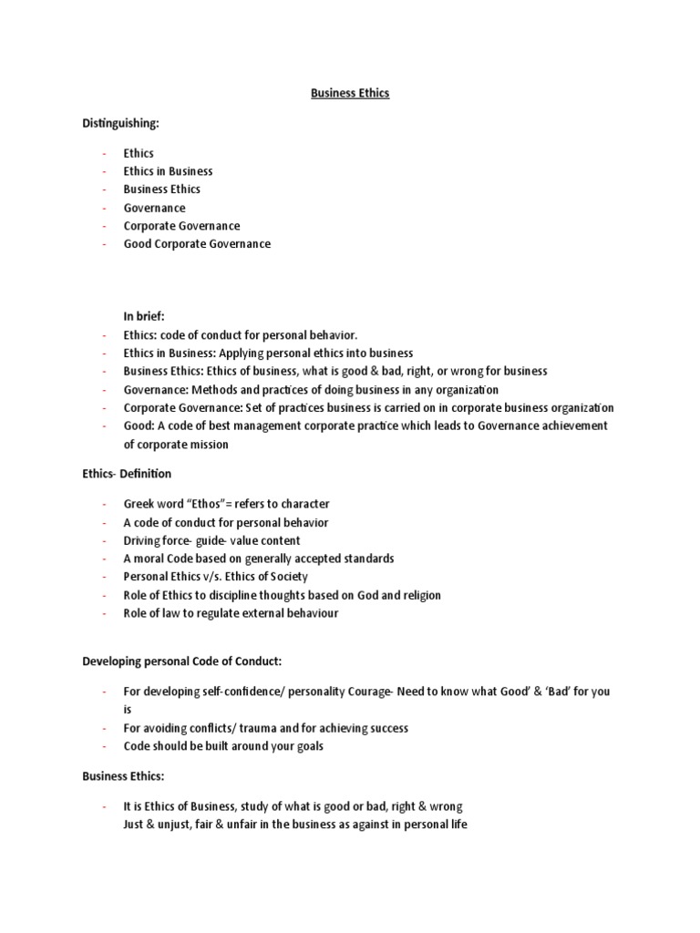 Business - Ethics RM Notes | PDF | Business Ethics | Corporate Social ... Business - Ethics RM Notes | PDF | Business Ethics | Corporate Social ...