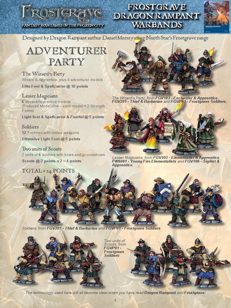 Frostgrave - Dragon Rampant Warbands | PDF | Magician (Fantasy) | Fantasy