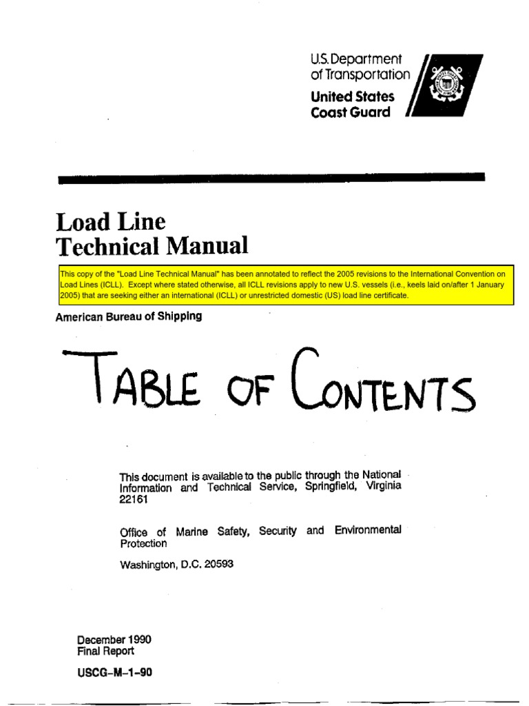 Annotated Load Line Technical Manual | PDF