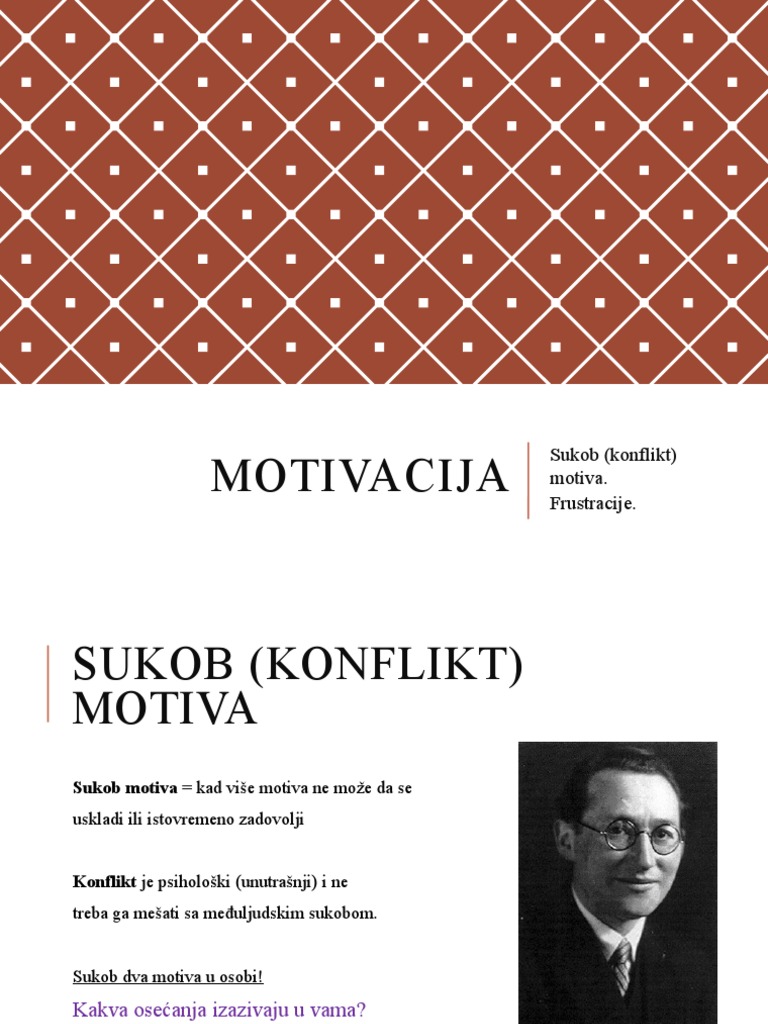 Sukob (Konflikt) Motiva I Frustracija | PDF