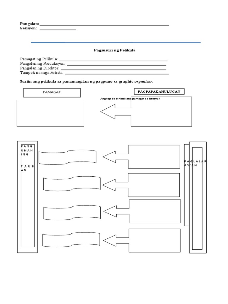 Pagsusuri NG Pelikula (Template) WORD | PDF