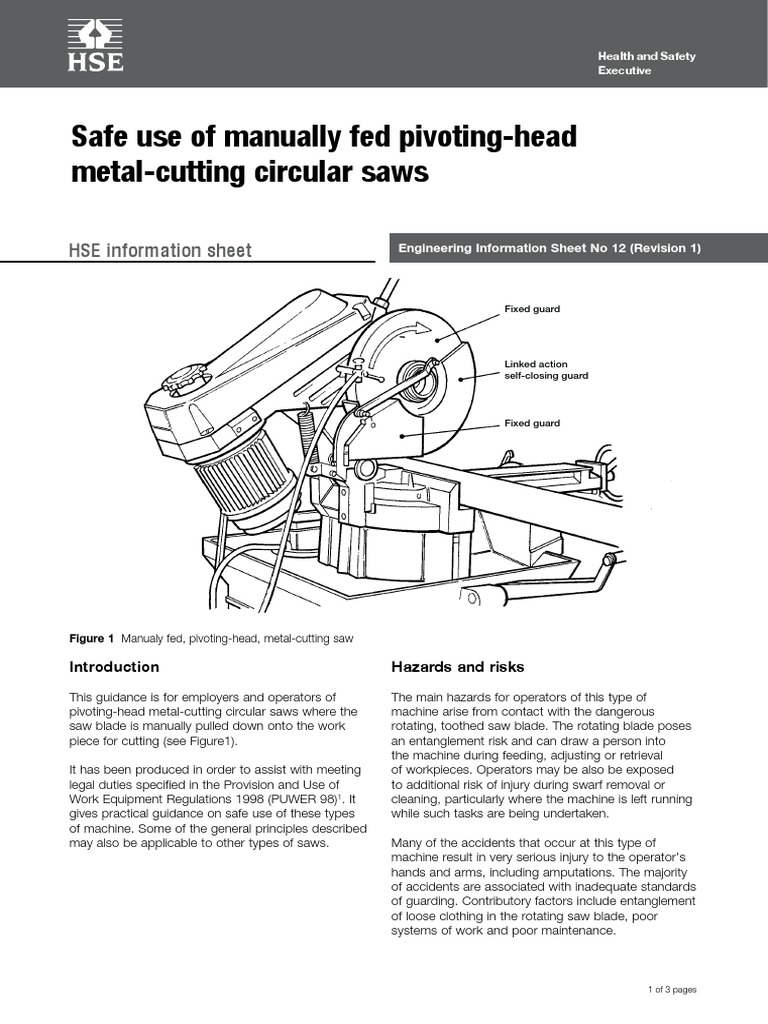 Eis12-Afe Use of Manually Fed Pivoting-Head Metal-Cutting Circular Saws ...