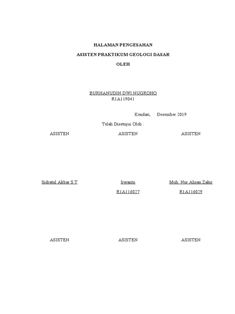 Format Laporan Lengkap (Burhan) | PDF