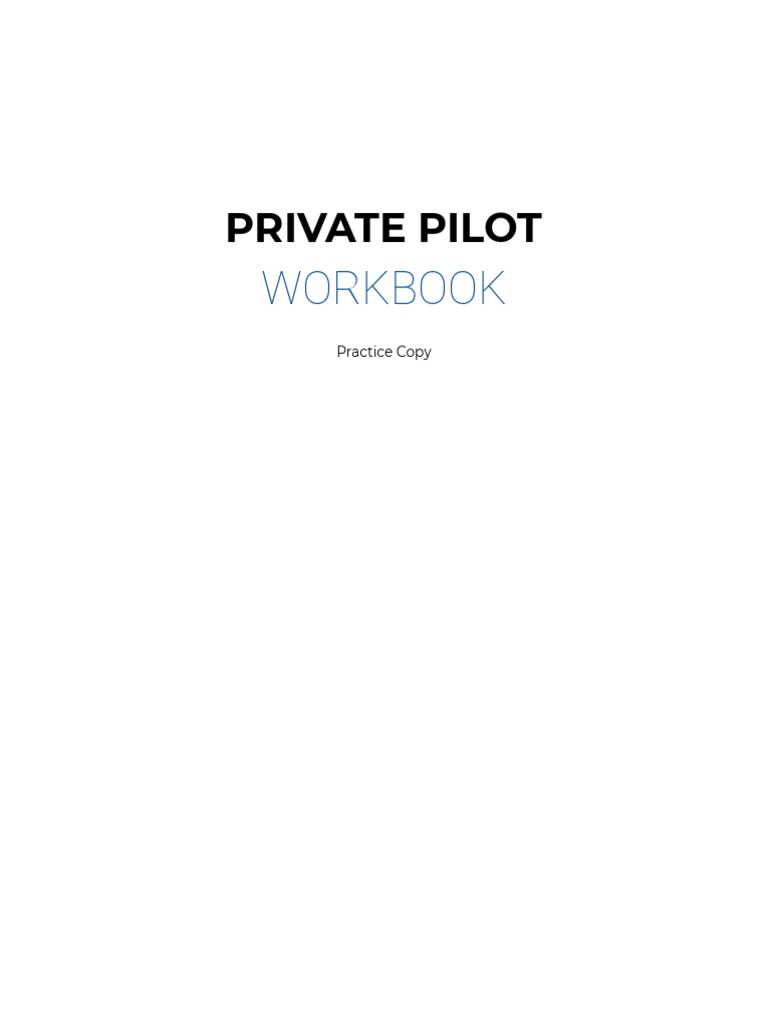 Private Pilot Workbook (Practice) | PDF | Flight Control Surfaces ...