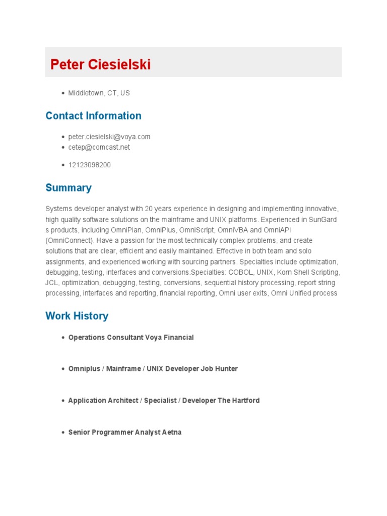 Dice Profile Peter Ciesielski | PDF