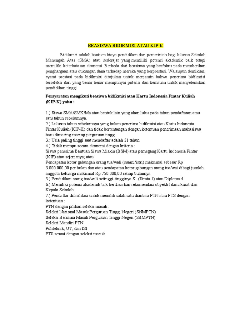 Materi Beasiswa | PDF | Karier & Perkembangan