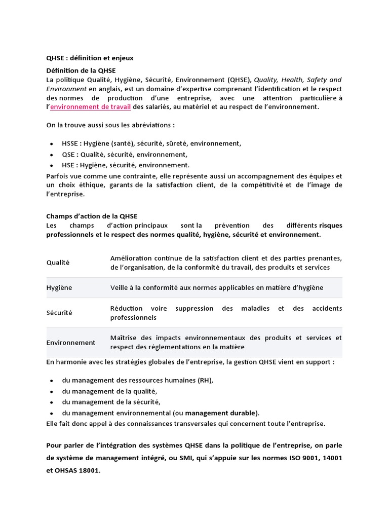 Cours Qhse | PDF | Sécurité | Audit