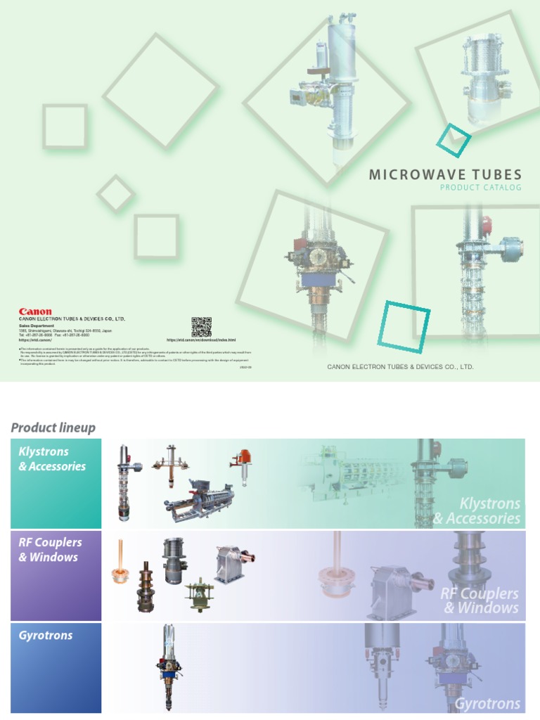 Canon Klystron Product Catalog | PDF | Information And Communications ...