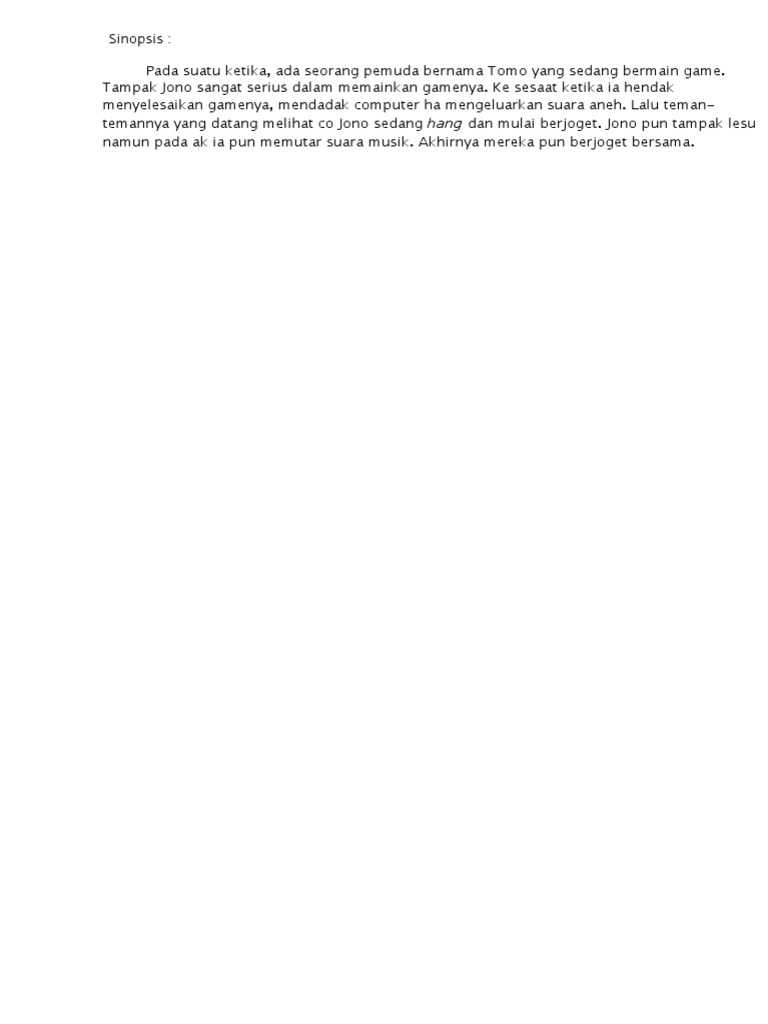 Contoh Skrip Video Pendek Game | PDF