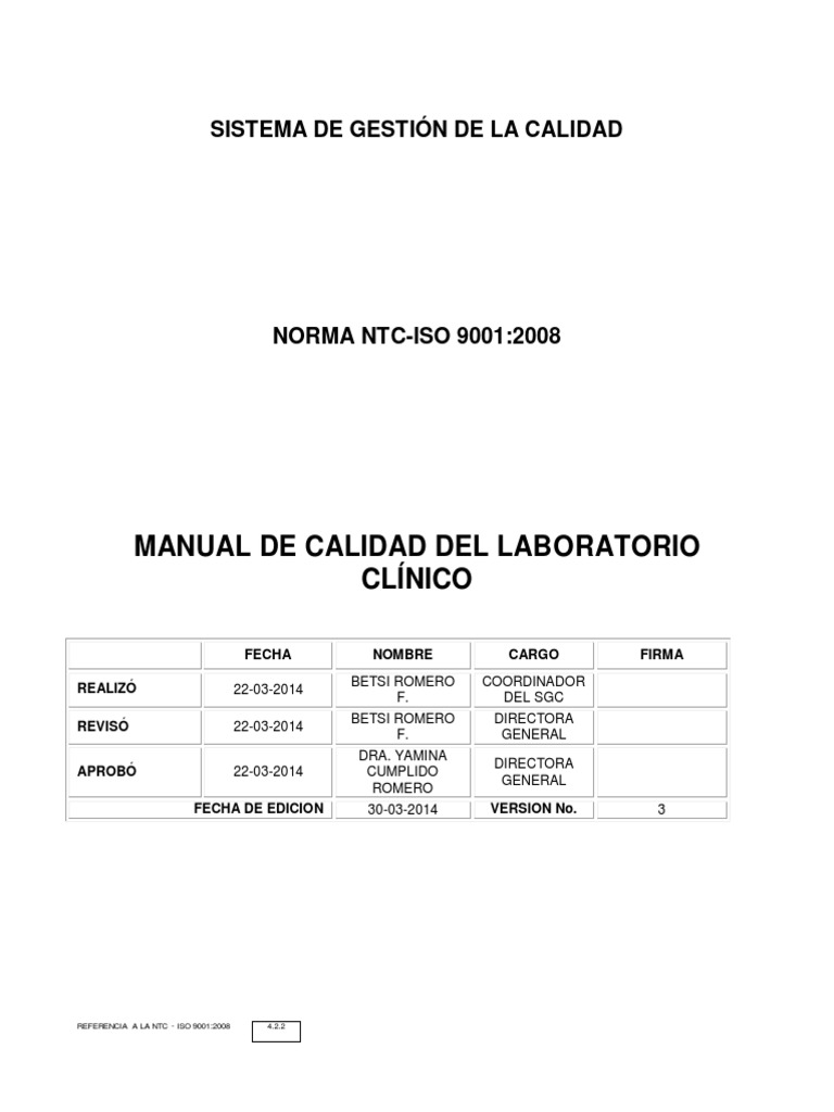 Mam01-Manual de Calidad | PDF | Calidad (comercial) | Sistema de manejo de calidad