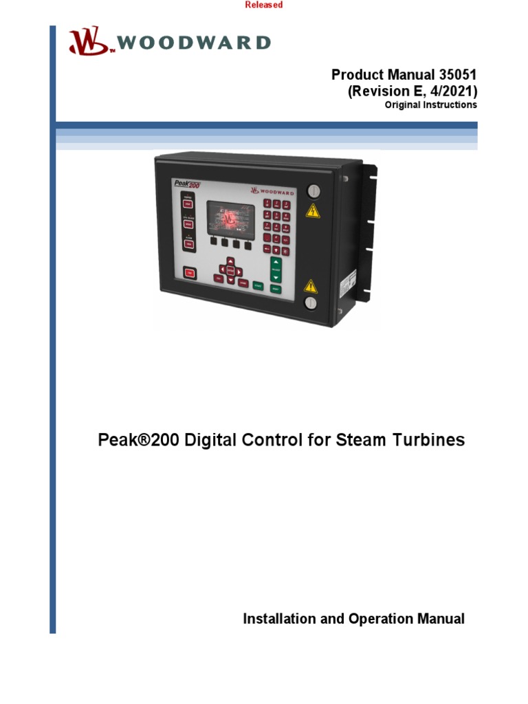 Peak®200 Digital Control For Steam Turbines: Product Manual 35051 ...