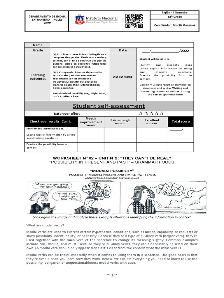 Handout 2 Grammar - Unit 2 - 4 Medio | PDF | Verb | Semantic Units