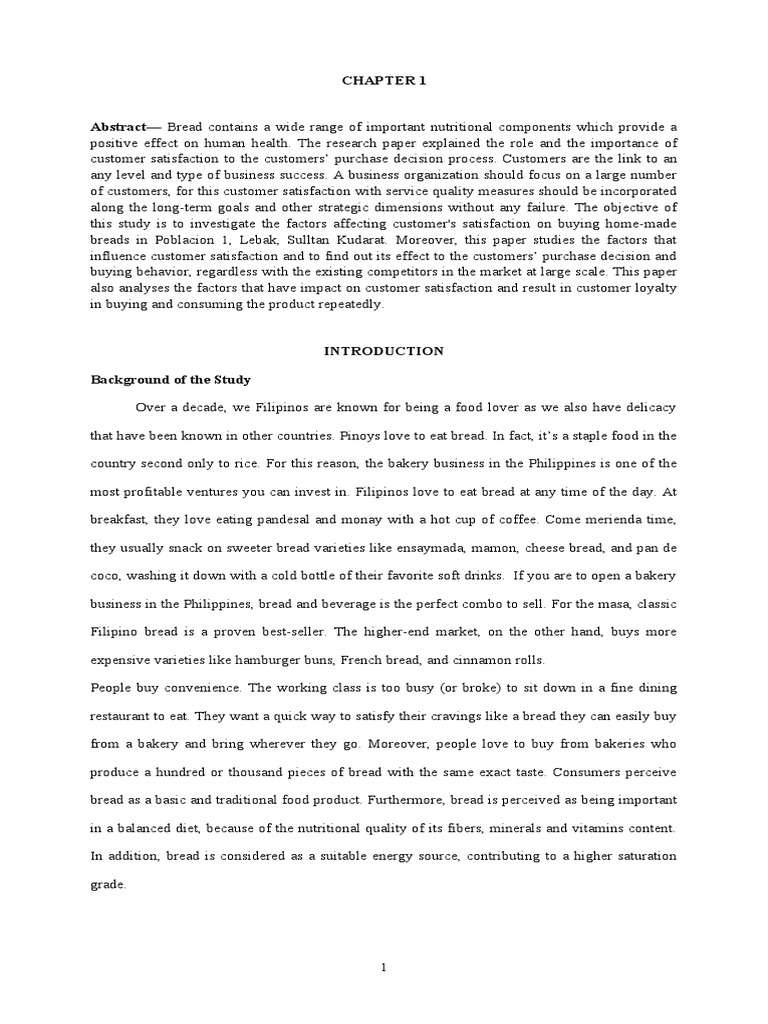 BUSINESS RESEARCH - Chap.1&2+Chap3&4 | PDF | Customer Satisfaction | Customer