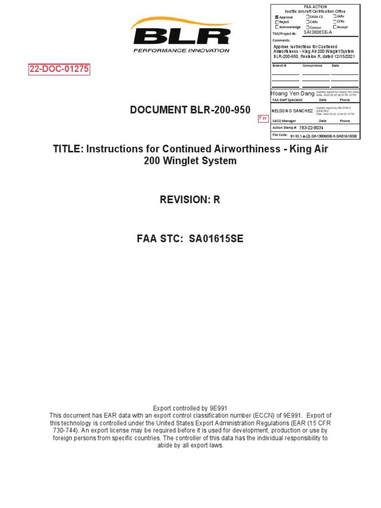 BLR 200 950 | PDF | Spar (Aeronautics) | Flap (Aeronautics)