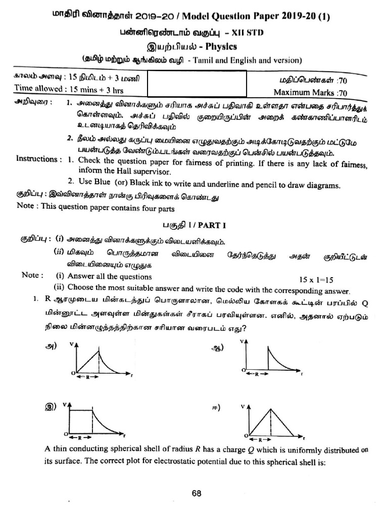 12th PHY PTA QP | PDF