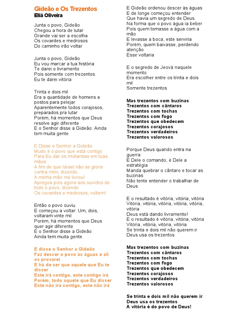 Gideão e Os Trezentos | PDF | Deus