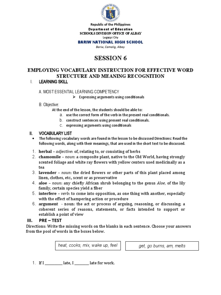 SESSION 6 Output | PDF | Linguistics