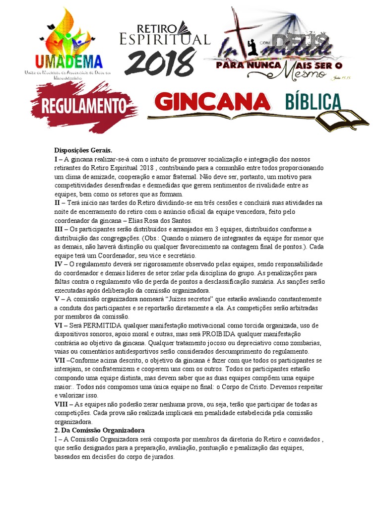 Regulamento Gincana | PDF