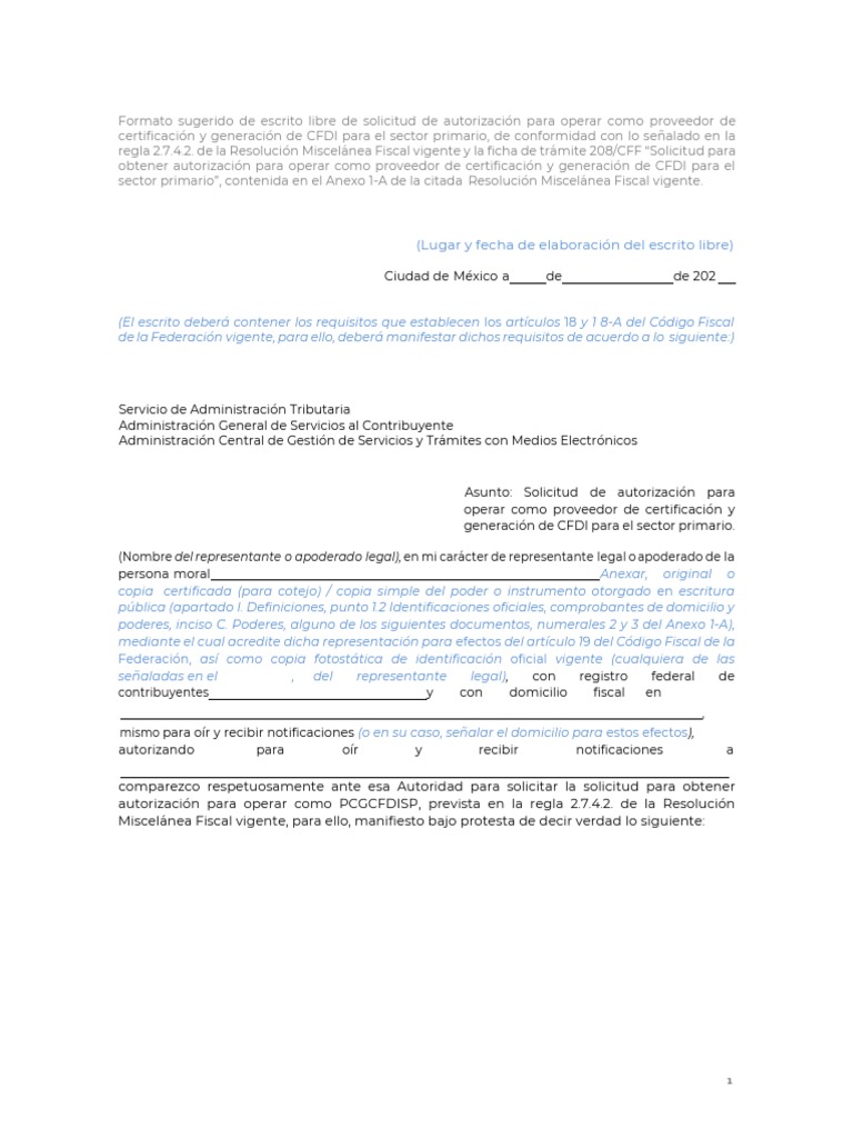 Formato de Escrito Libre para SAT | PDF | Justicia | Crimen y violencia