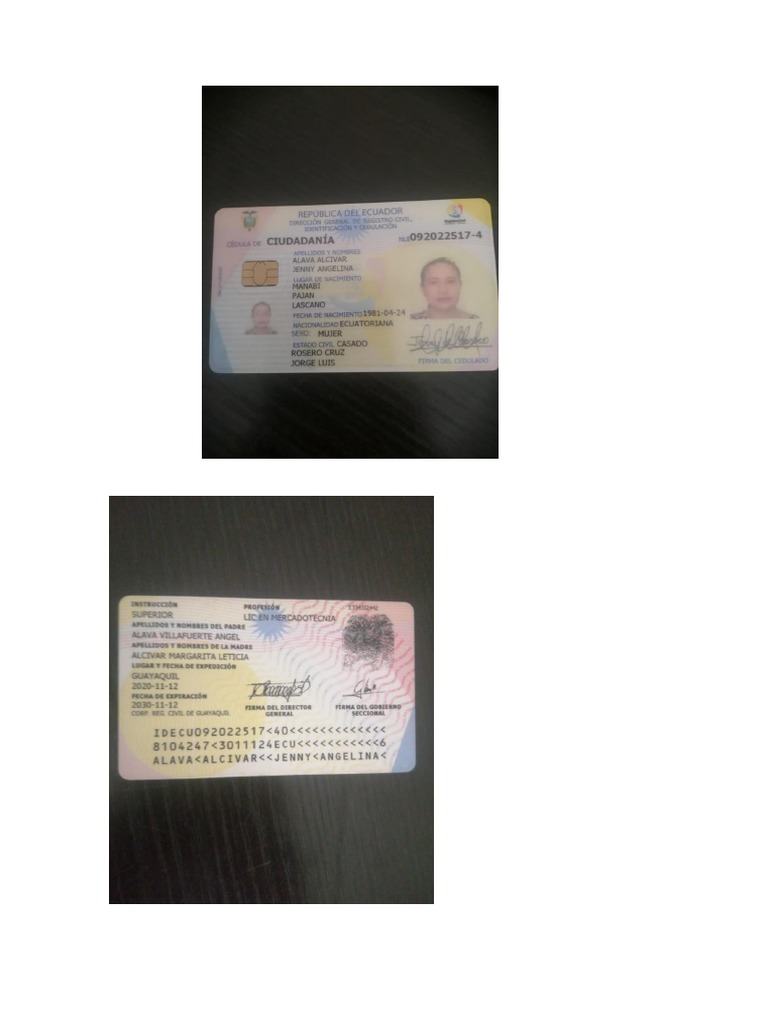 Cedula de La Señora Jenny | PDF