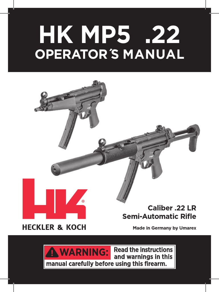 MP5 22 Manual | PDF | Firearms | Magazine (Firearms)