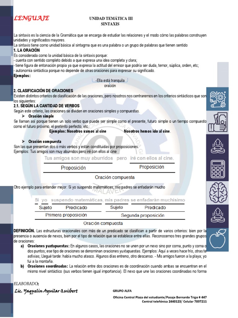 Unidad III Cef | Descargar gratis PDF | Oración (Lingüística) | Asunto ... Unidad III Cef | Descargar gratis PDF | Oración (Lingüística) | Asunto ...