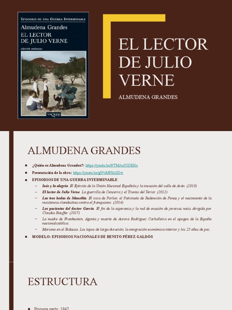 EL LECTOR DE JULIO VERNE, Presentación | PDF