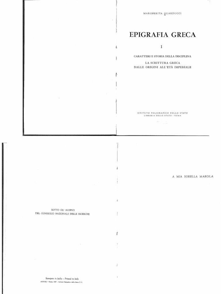 Epigrafia Greca - Caratteri e Storia Della Disciplina. La Scrittura Greca Dalle Origini All'Età ...