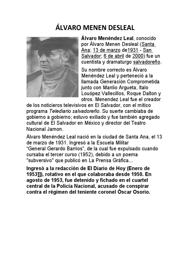 Alvaro Menen Desleal | PDF