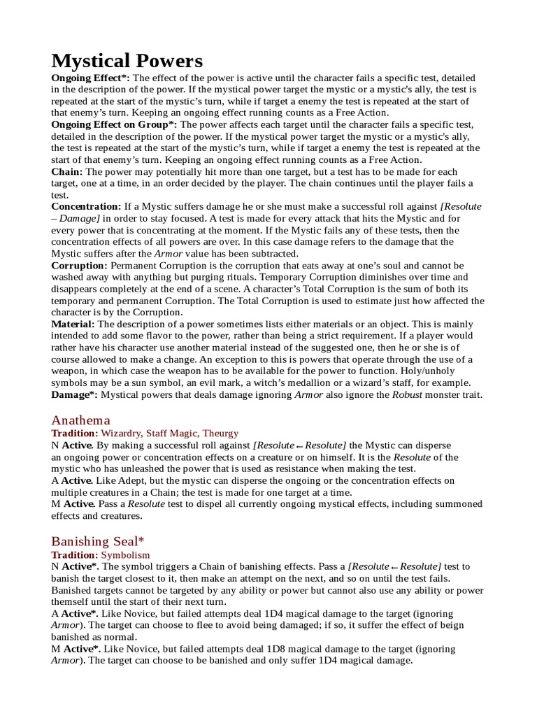 Mystical Powers and Effects GuideTITLE Master Mystical Abilities and ...