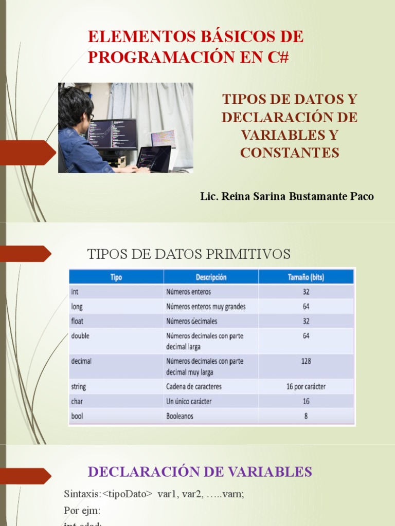 Elementos Básicos de Programación en C Sharp | PDF | C Sharp (lenguaje de programación) | Lógica ...