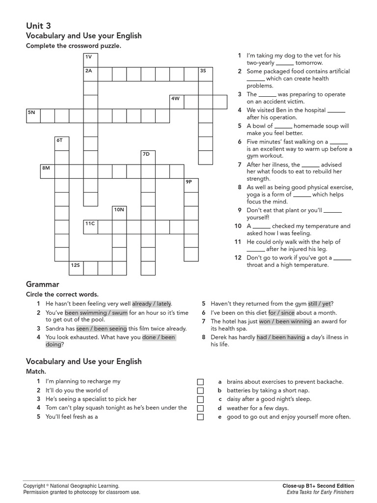 Extra Tasks Unit 3 | PDF